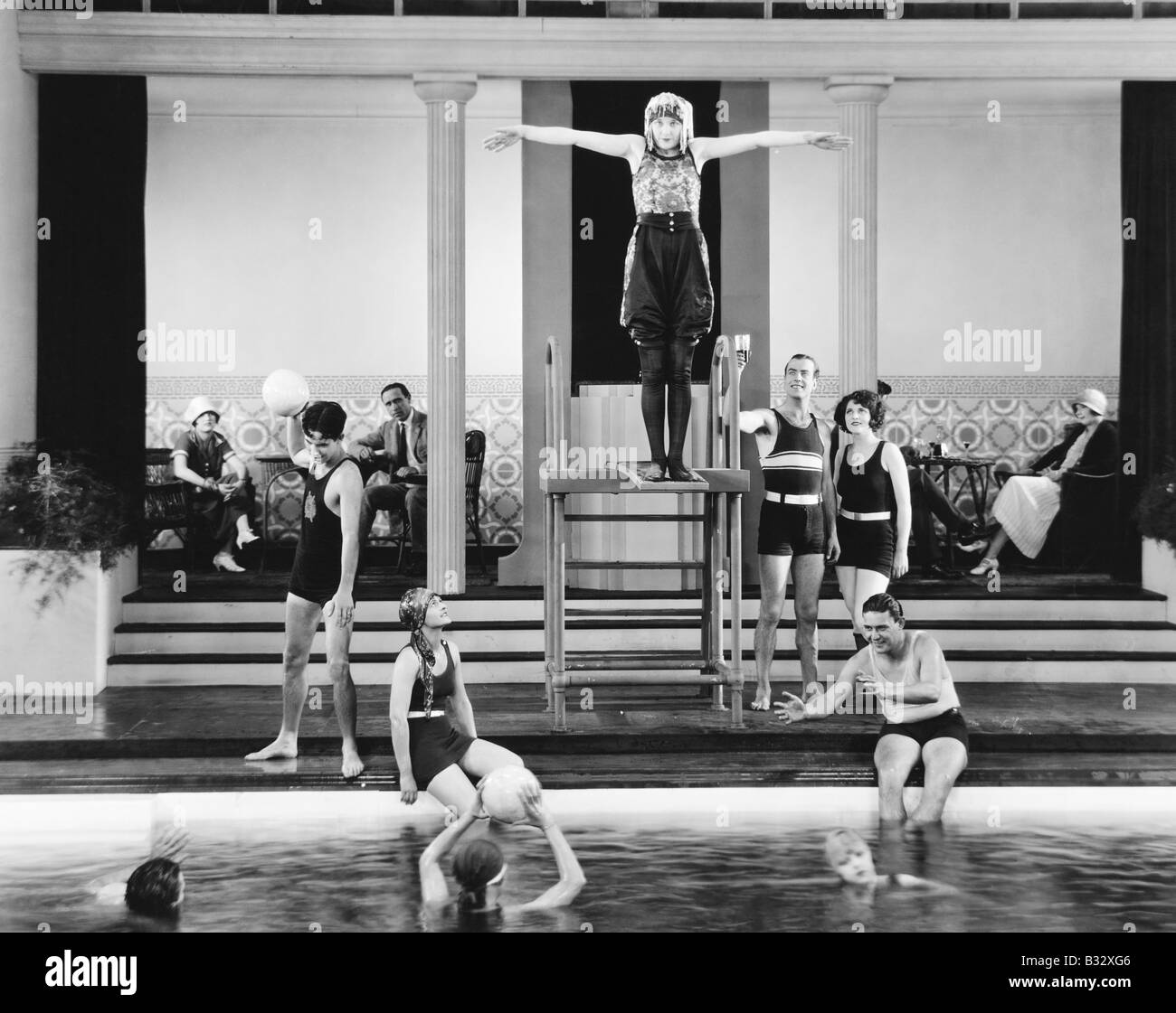 Diving board Black and White Stock Photos & Images - Alamy
