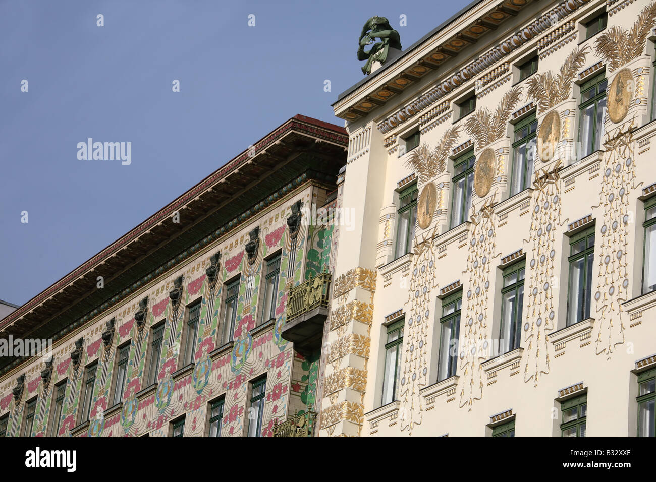 Austria, Vienna, Wagner Houses at the Naschmarkt Stock Photo - Alamy