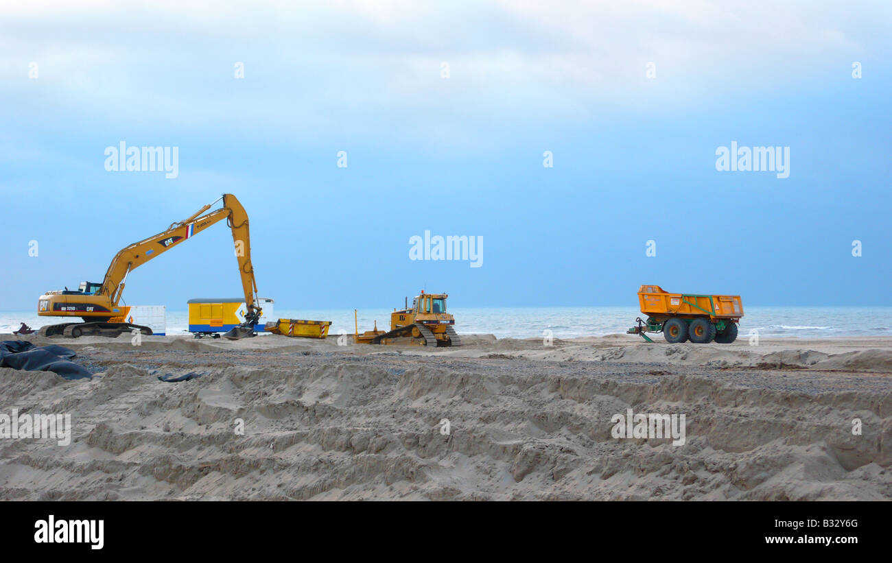 dike construction for amplifying the coast Stock Photo - Alamy