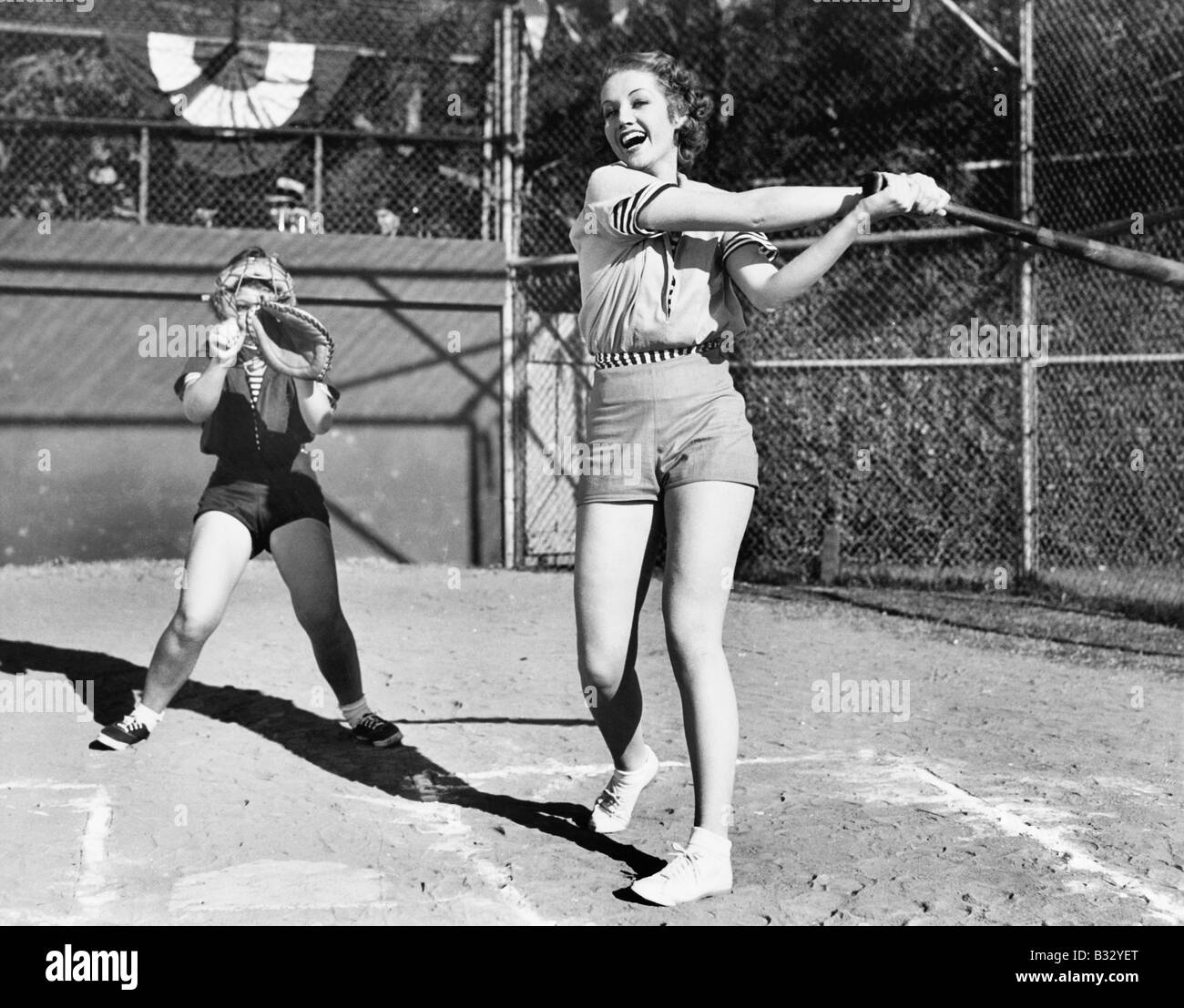 Bat hitting baseball Black and White Stock Photos & Images - Alamy