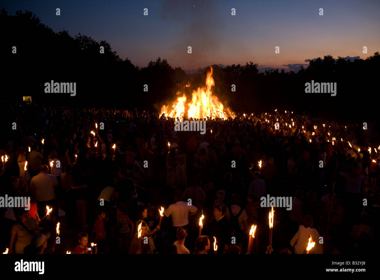 fire at midsummer festival Stock Photo - Alamy