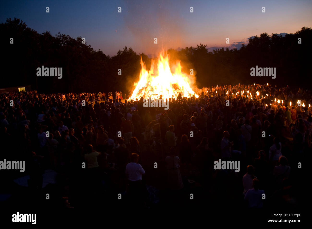 fire at midsummer festival Stock Photo - Alamy
