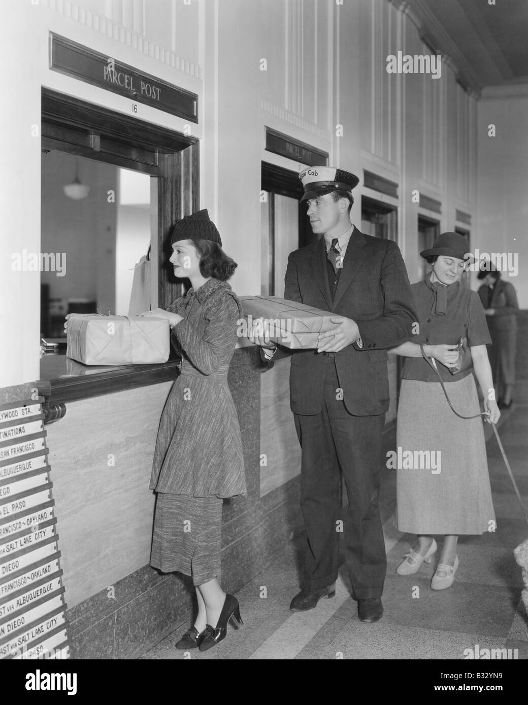 Postal office counter package hi-res stock photography and images - Alamy