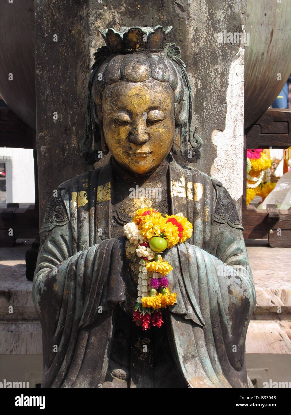 Asia, Thailand, Bangkok, Buddhistic temple, Wat Phra Kaeo, Statue ...