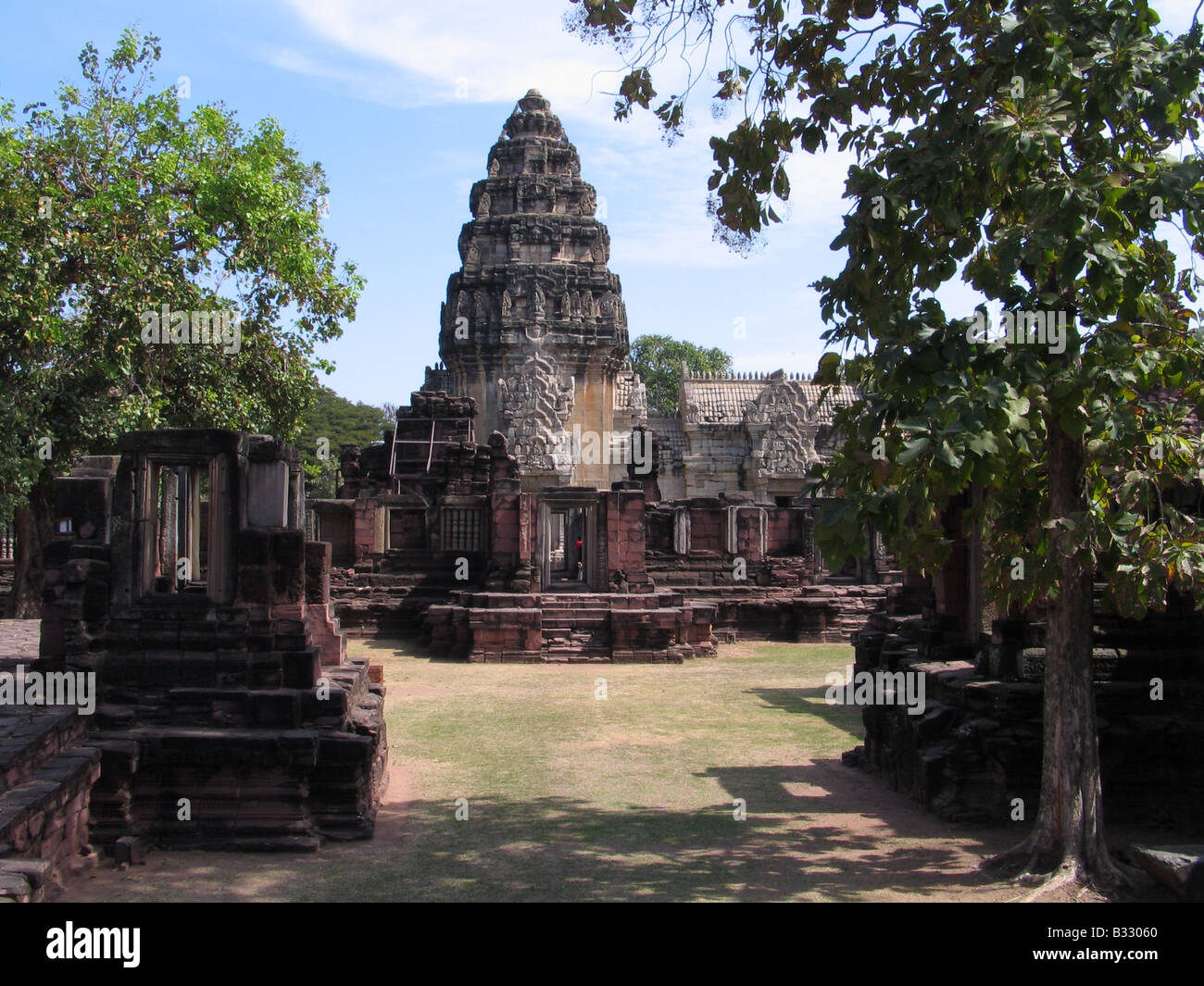 Asia, Thailand, Phimai, Khmer-temple, Prang, temple tower Stock Photo ...