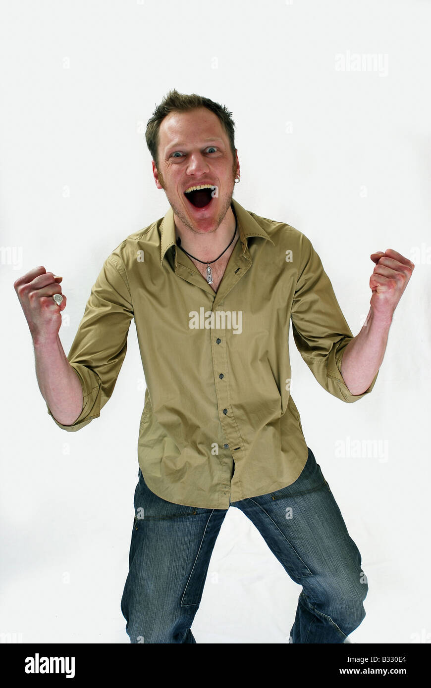Man is pleased Stock Photo - Alamy