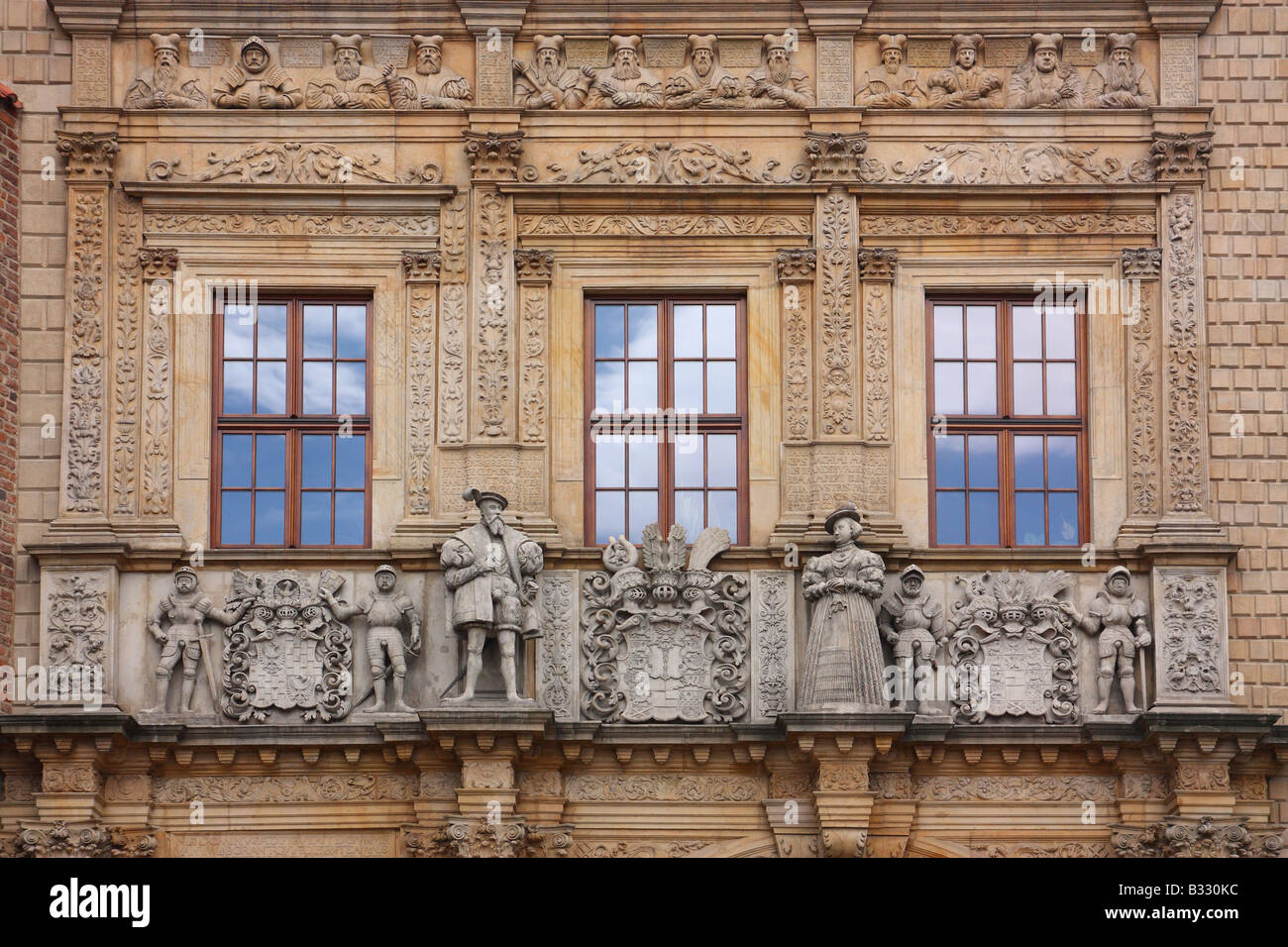 front elevation.Silesian Piasts residence Brzeg Lower Silesia Poland ...