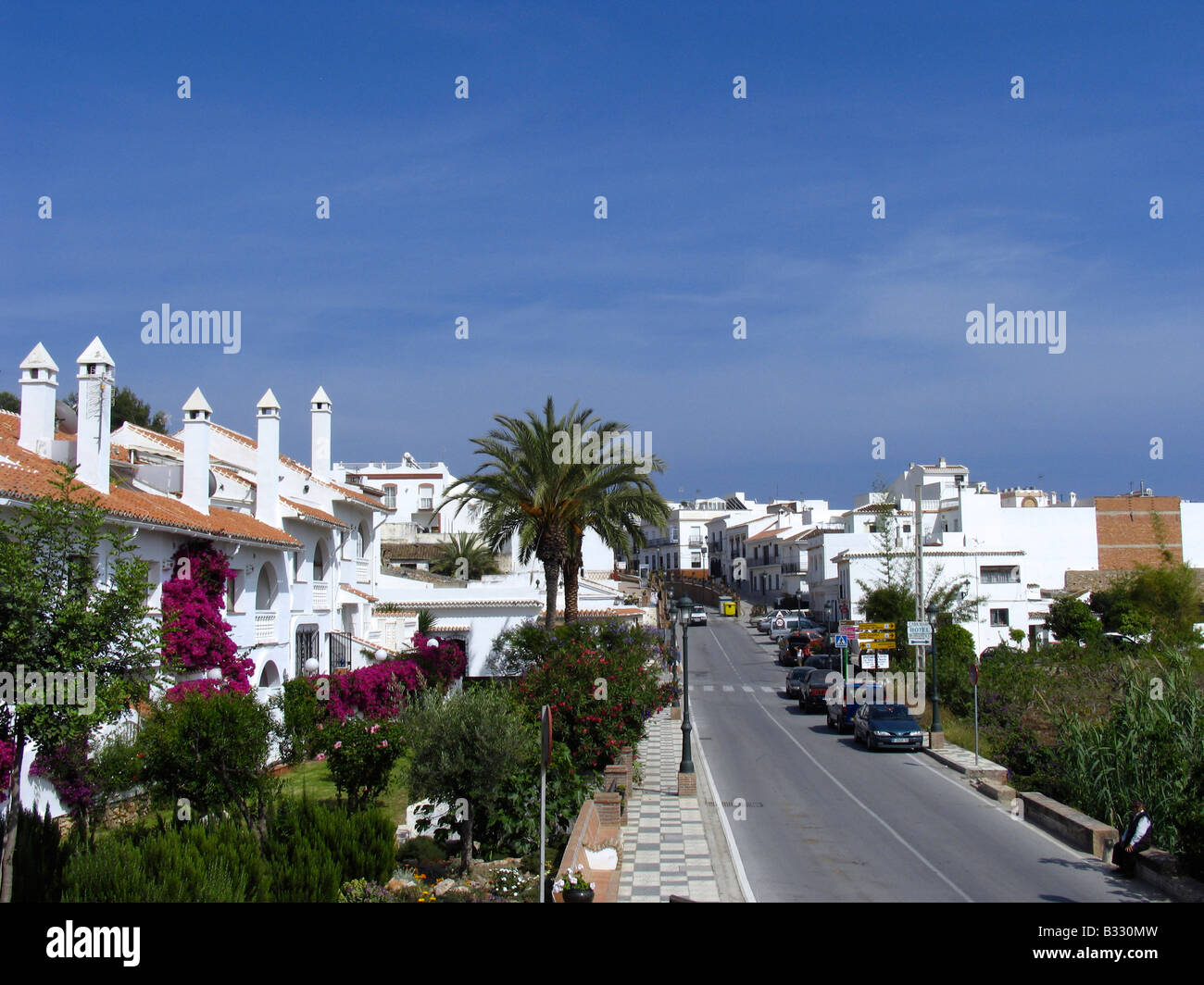Street in Maro, Costa del Sol, Andalucia, Spain Stock Photo - Alamy