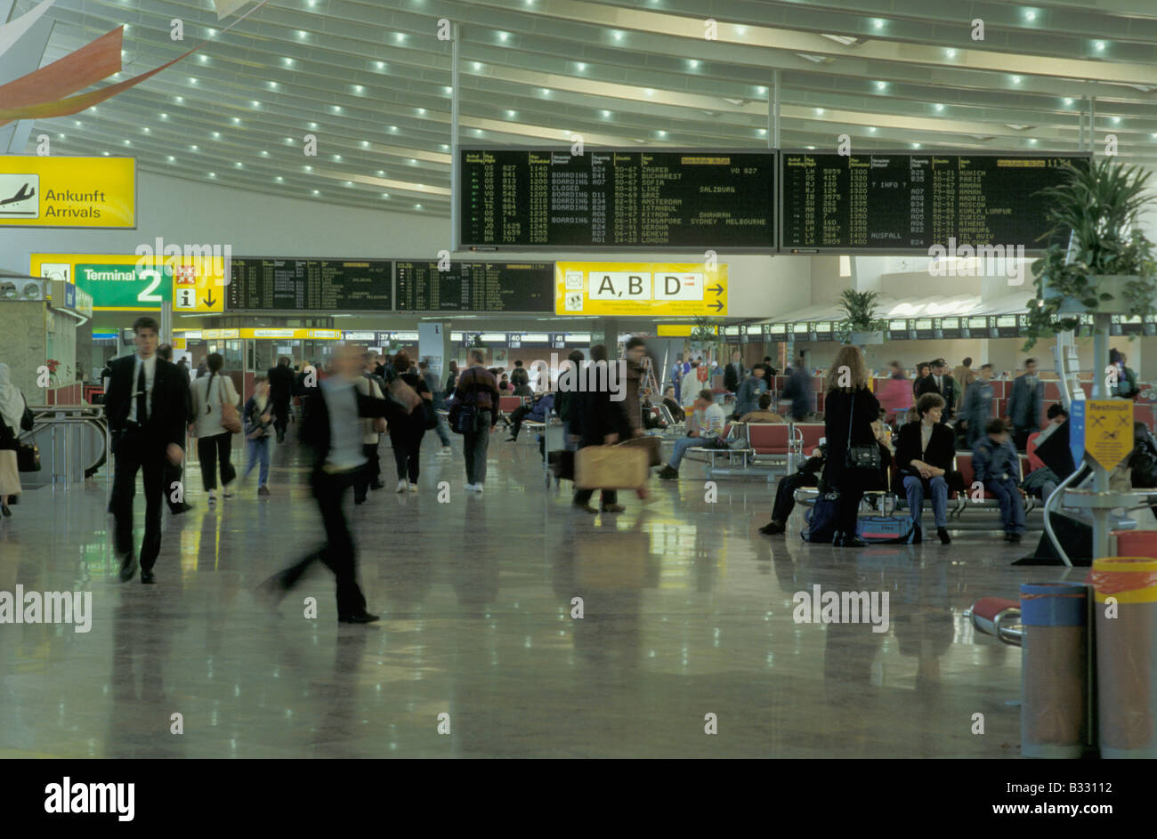 Airport Vienna Schwechat departure building Stock Photo - Alamy