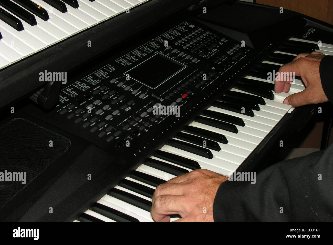 keyboard of a synthesizer Stock Photo - Alamy