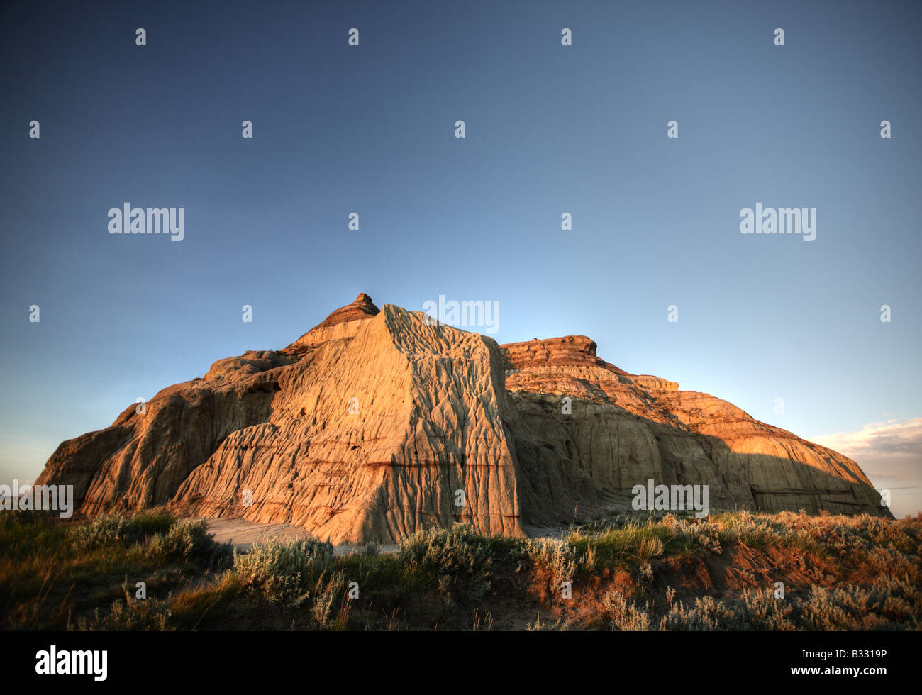 Castle Butte in Big Muddy Valley in Southern Saskatchewan Stock Photo ...