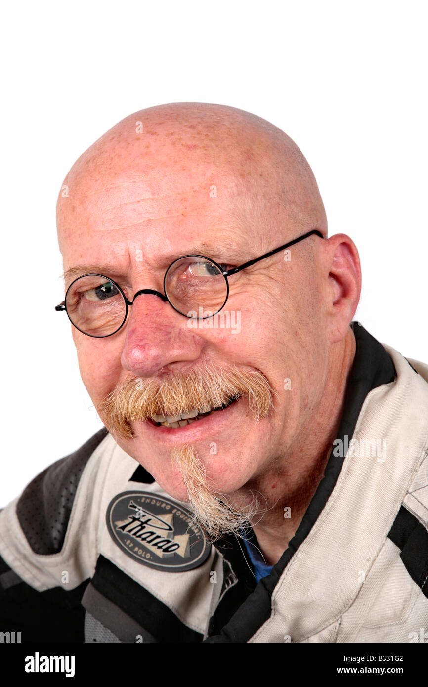 Biker bald hi-res stock photography and images - Alamy