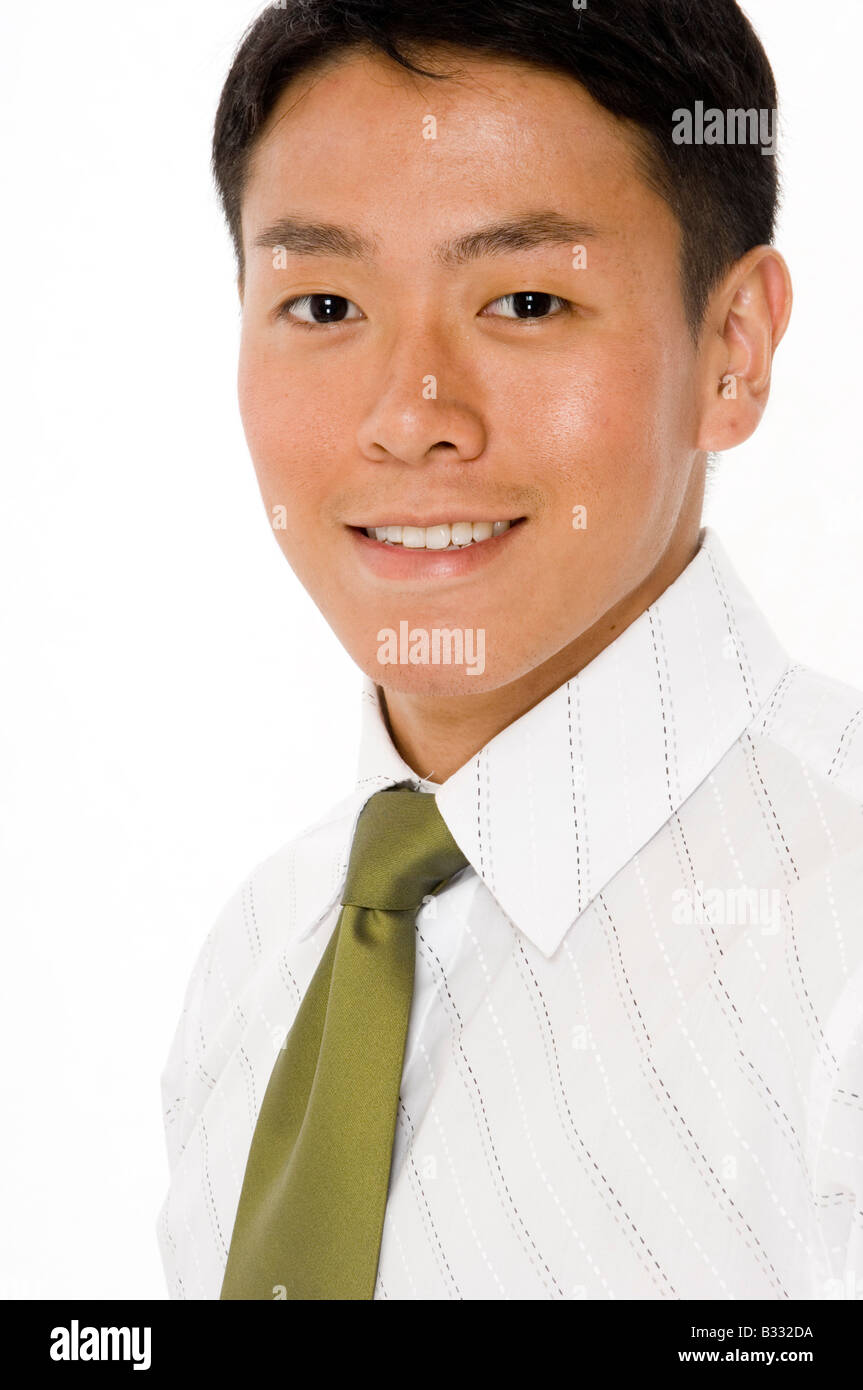 A young asian businessman in shirt and tie Stock Photo - Alamy