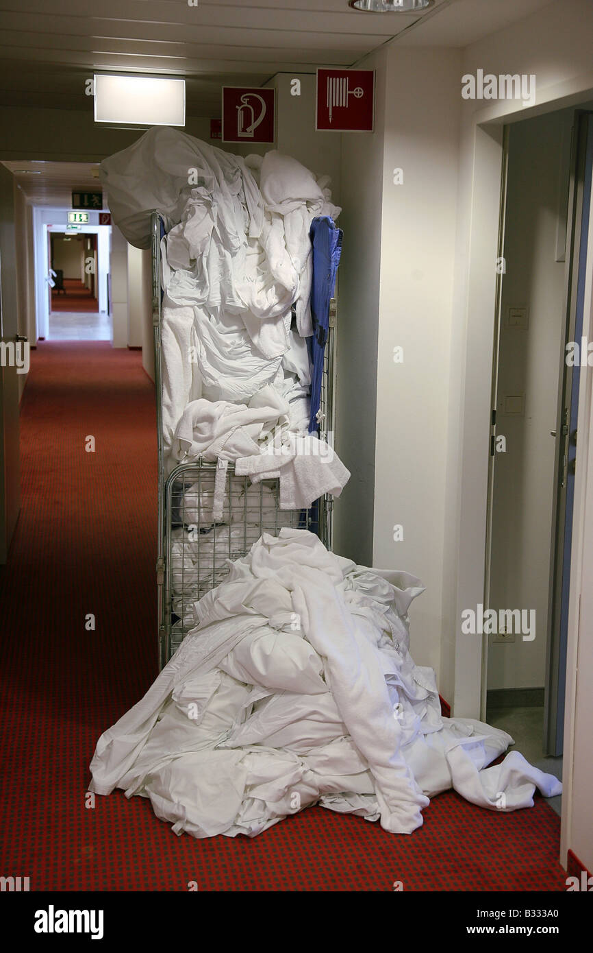 Laundry in a hotel Stock Photo - Alamy