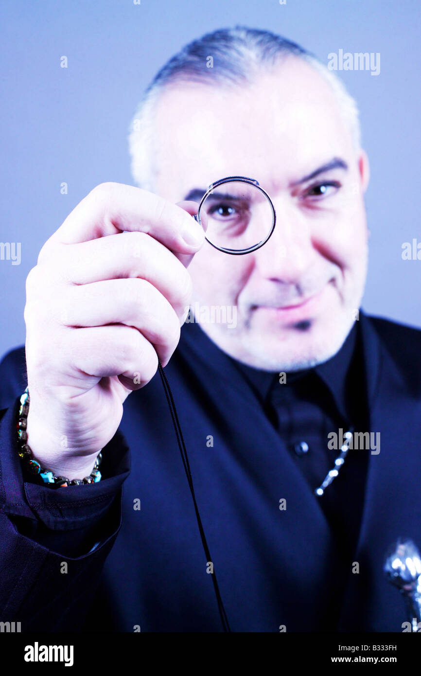 Black clad man hi-res stock photography and images - Alamy