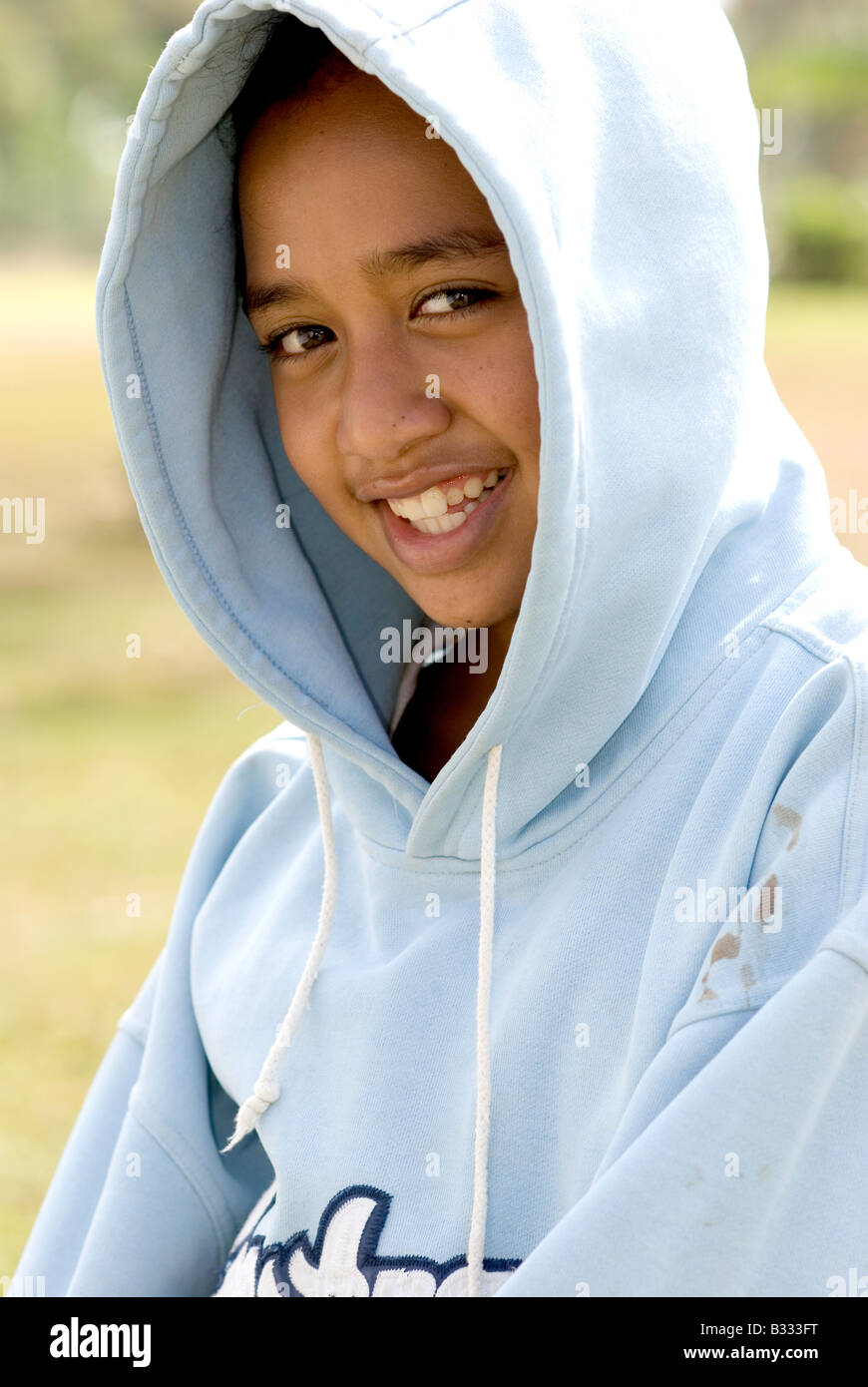 girl on Atiu Cook Islands Stock Photo - Alamy