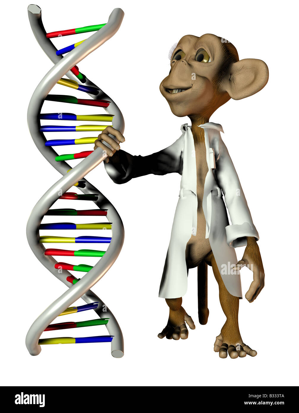 lab monkey with DNA Stock Photo - Alamy