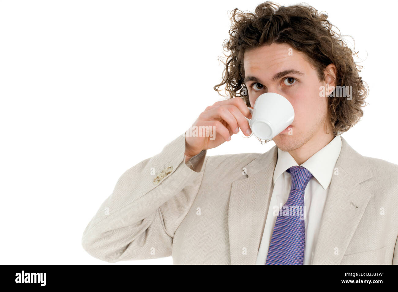 Man with a cup of coffee Stock Photo - Alamy
