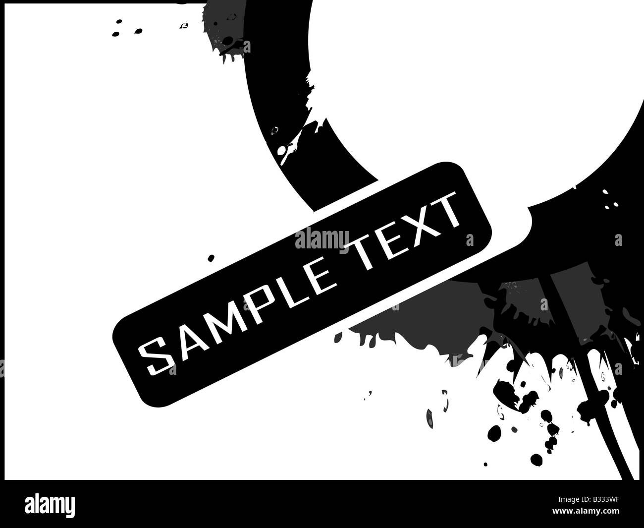 sample text with grunge Stock Photo - Alamy