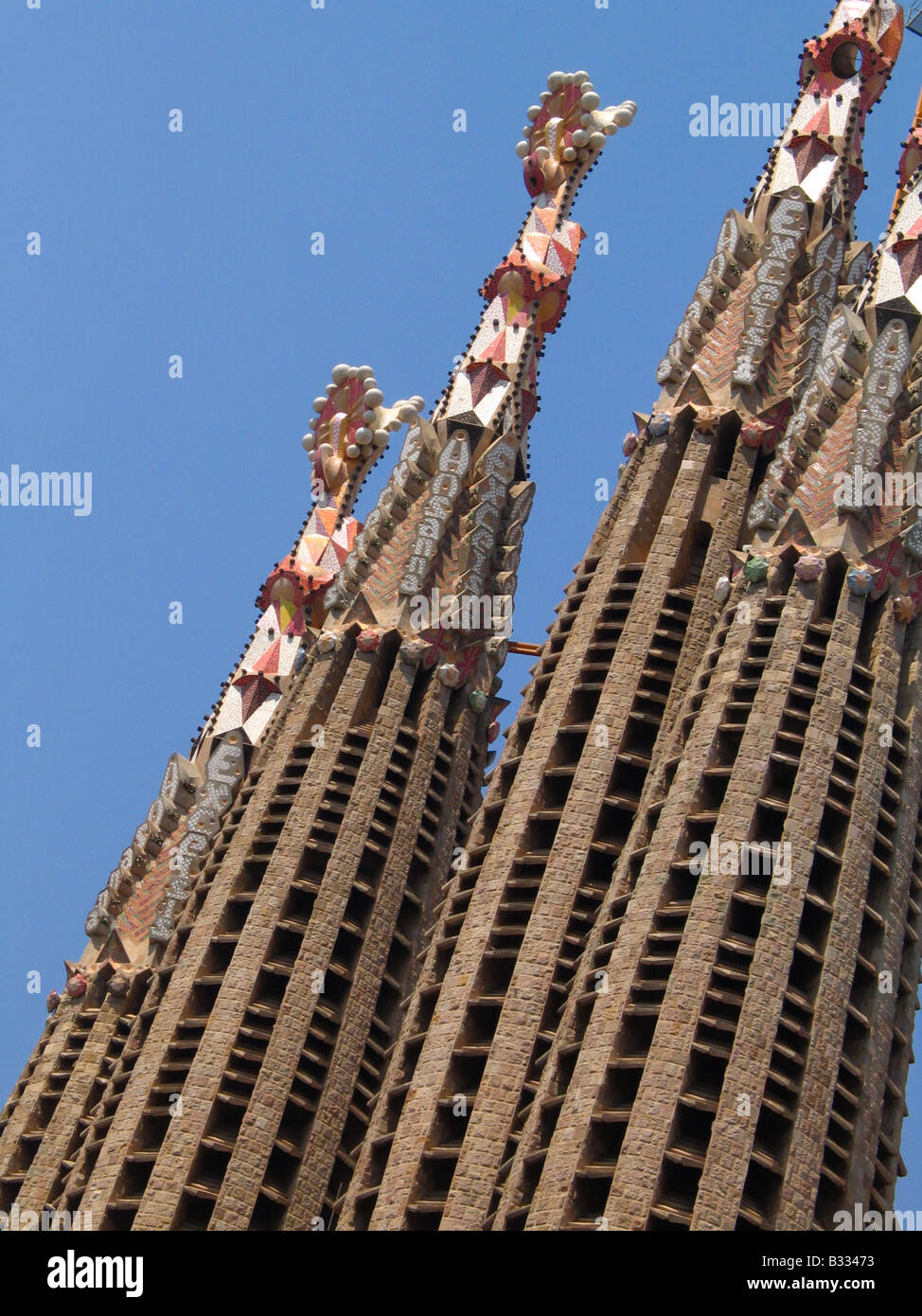 Spain, Barcelona, cathedral Sagrada Familia, built by Gaudi, landmark ...