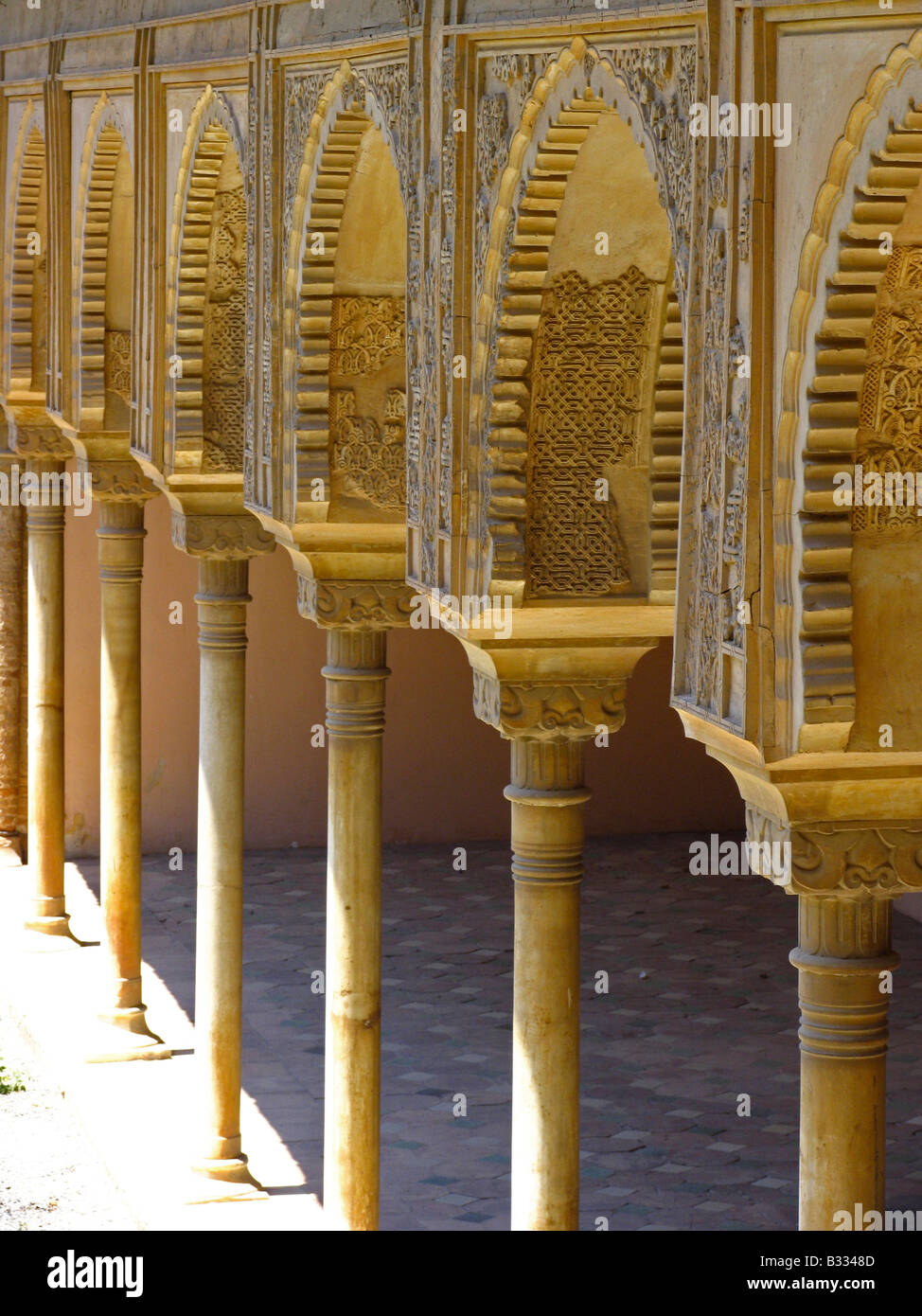 Patio of the Lions, Patio de los Leones, Alhambra, Granada, Andalucia ...