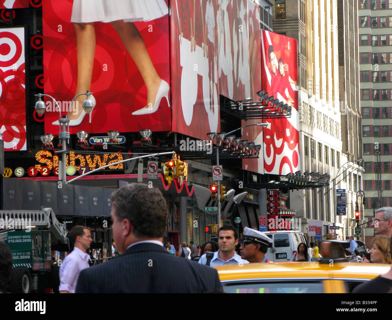 NY ad street scene Stock Photo - Alamy