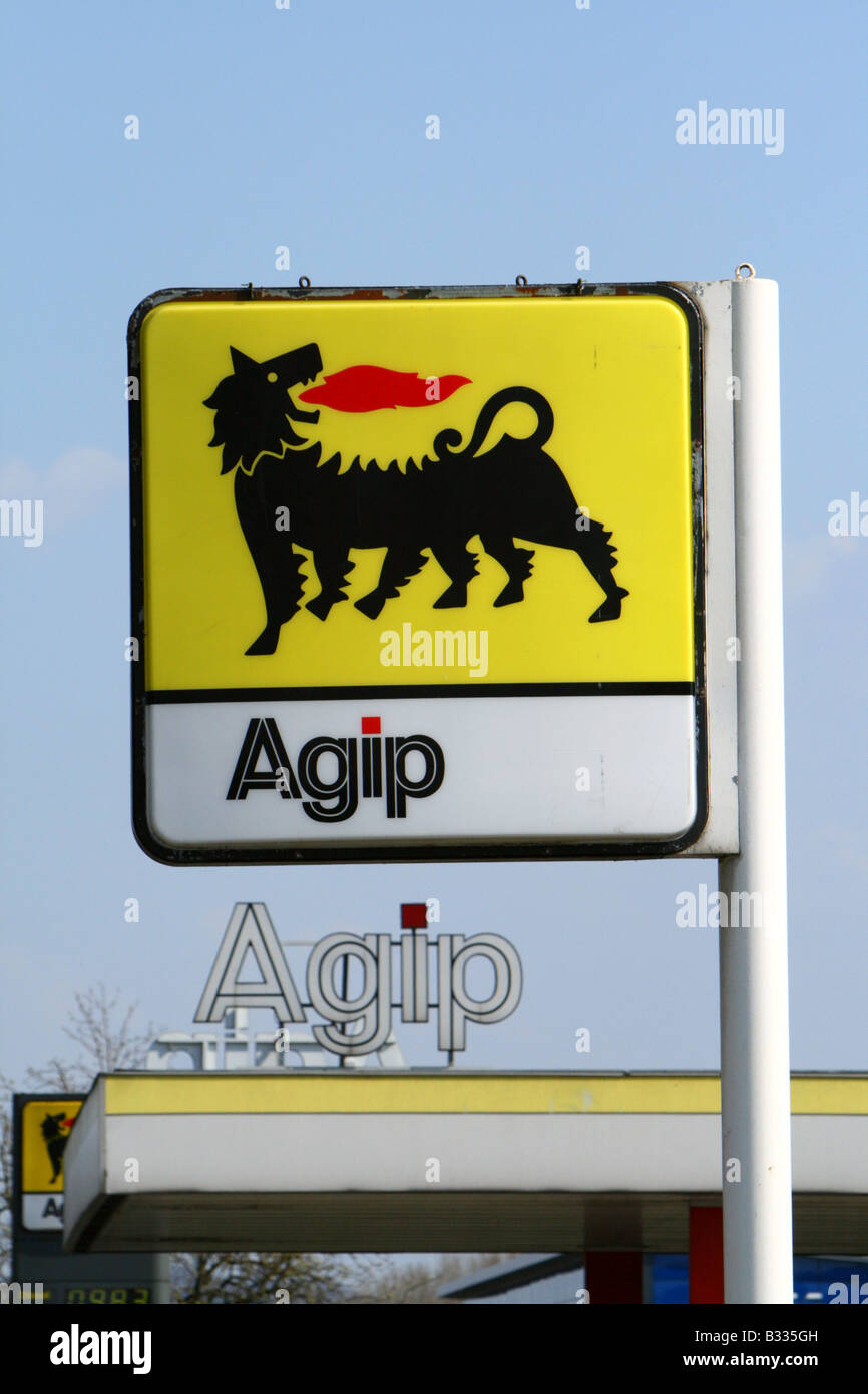 Agip petrol station Stock Photo - Alamy