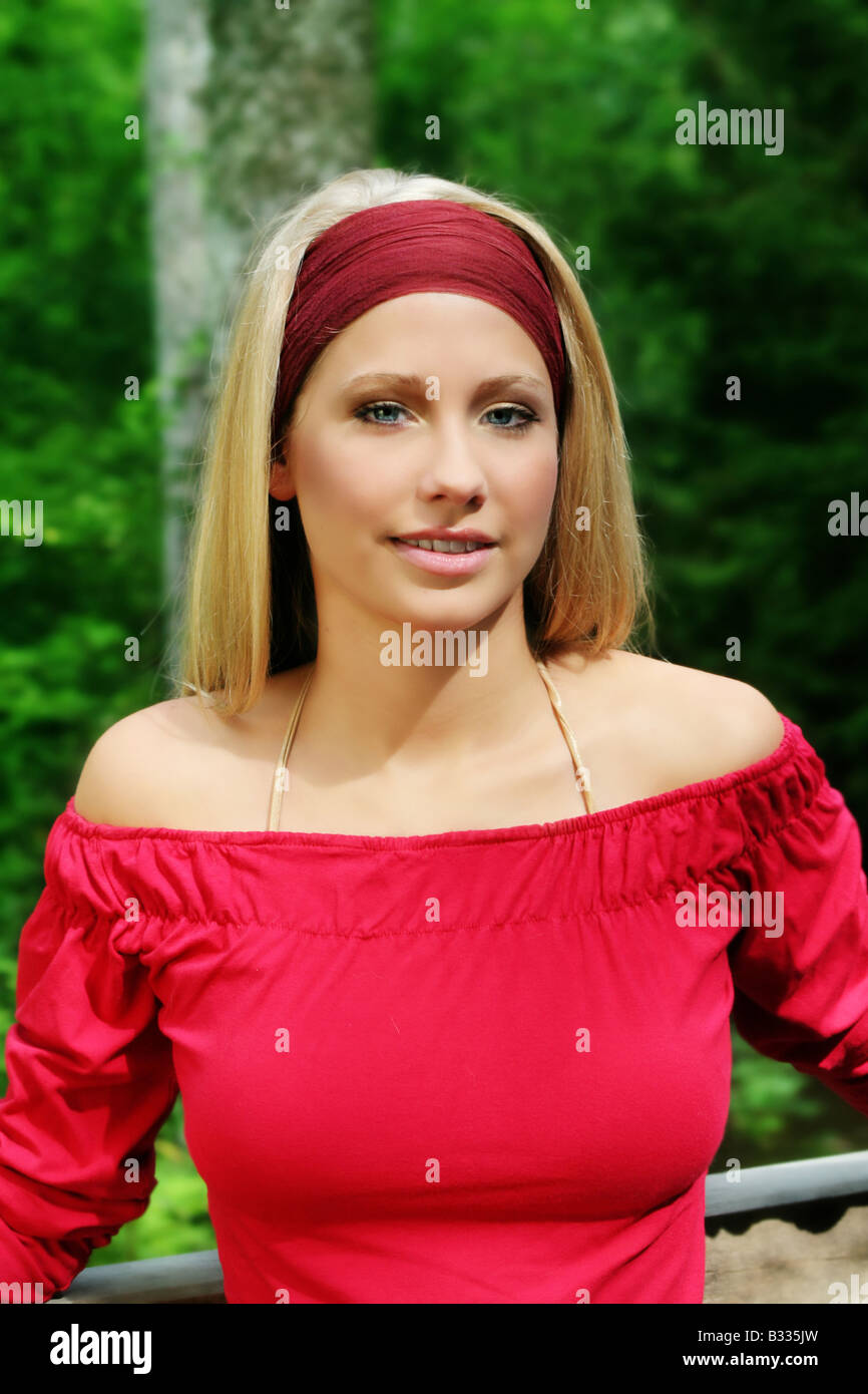 young blond / fair woman Stock Photo - Alamy