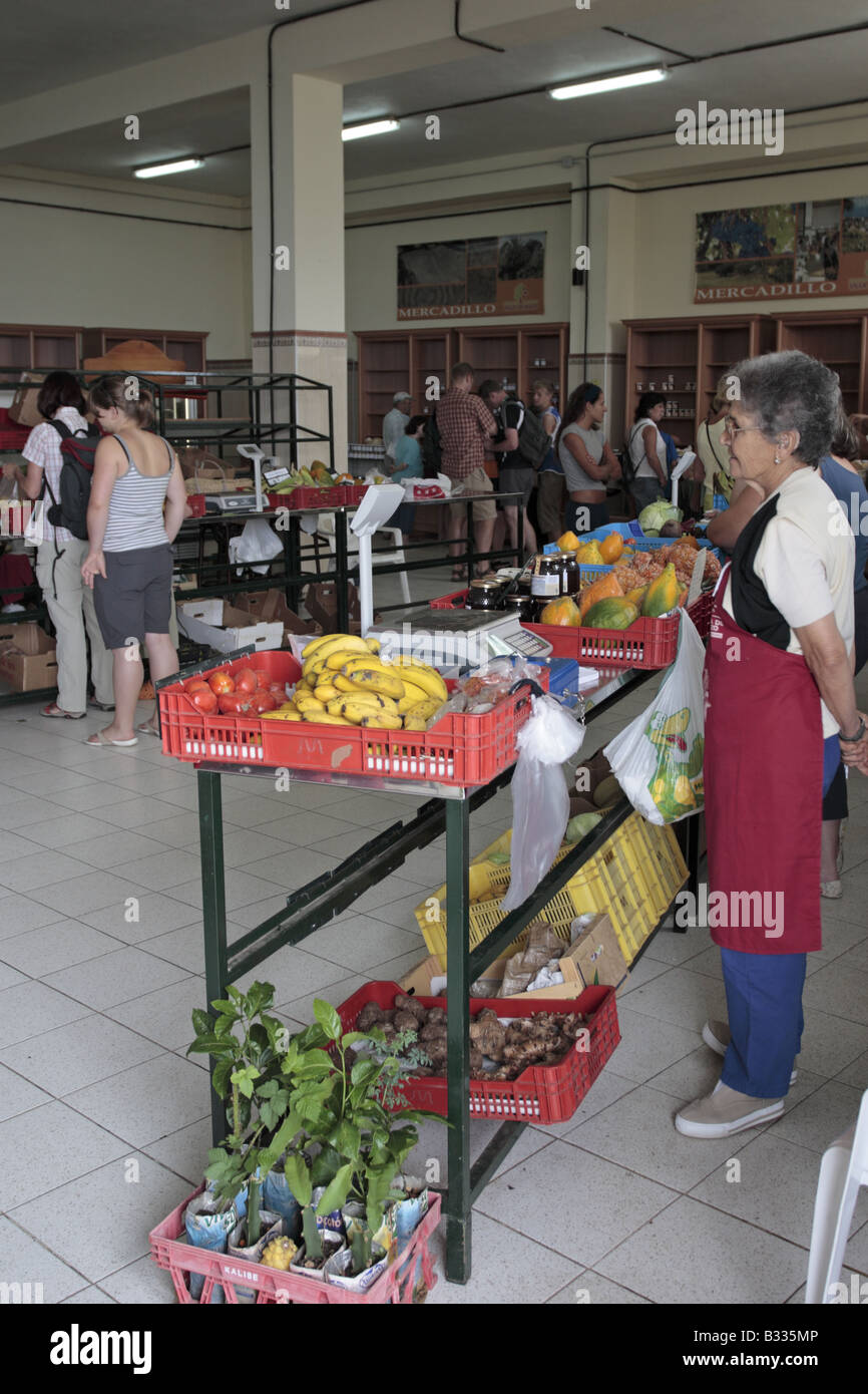 Farmers market at Villa de Mazo La Palma Canary Islands Spain Stock ...
