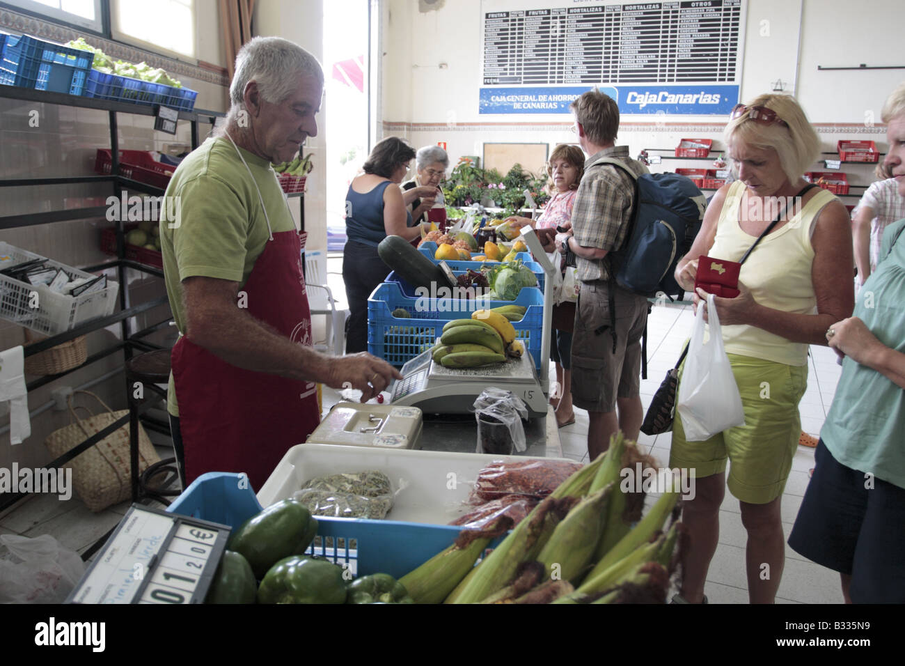 Farmers market at Villa de Mazo La Palma Canary Islands Spain Stock ...