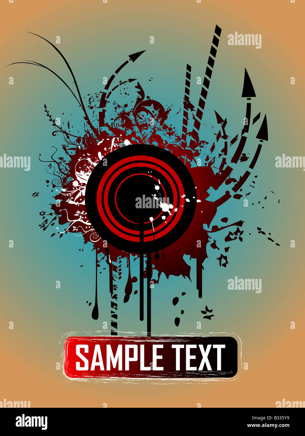 sample text with swirly circle Stock Photo - Alamy