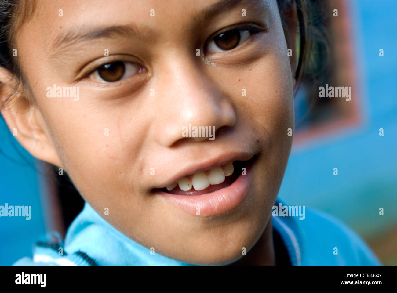 girl on Atiu Cook Islands Stock Photo - Alamy