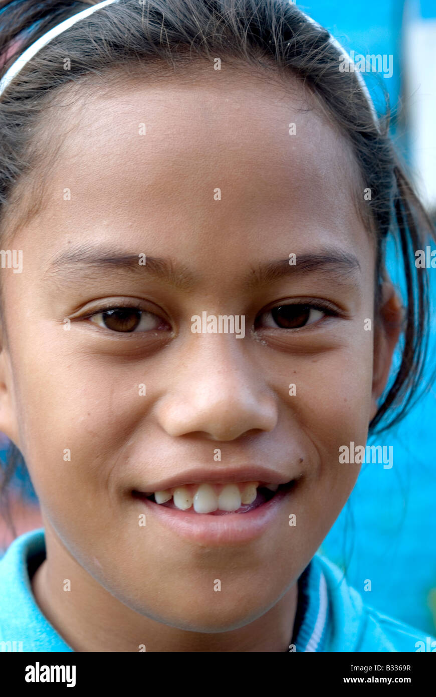 girl on Atiu Cook Islands Stock Photo - Alamy