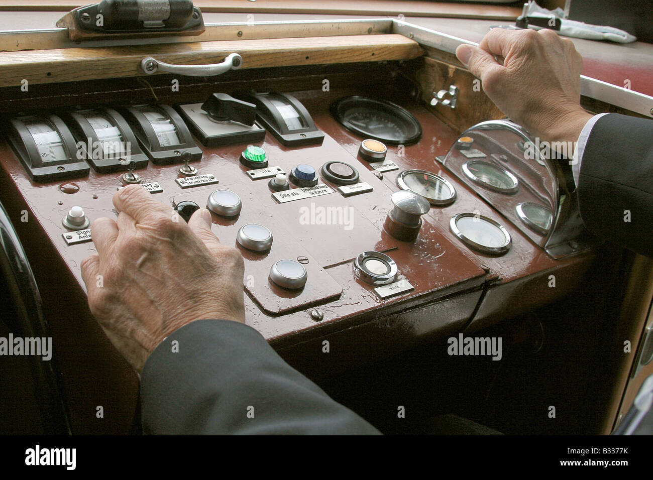 stand of an engine driver Stock Photo - Alamy