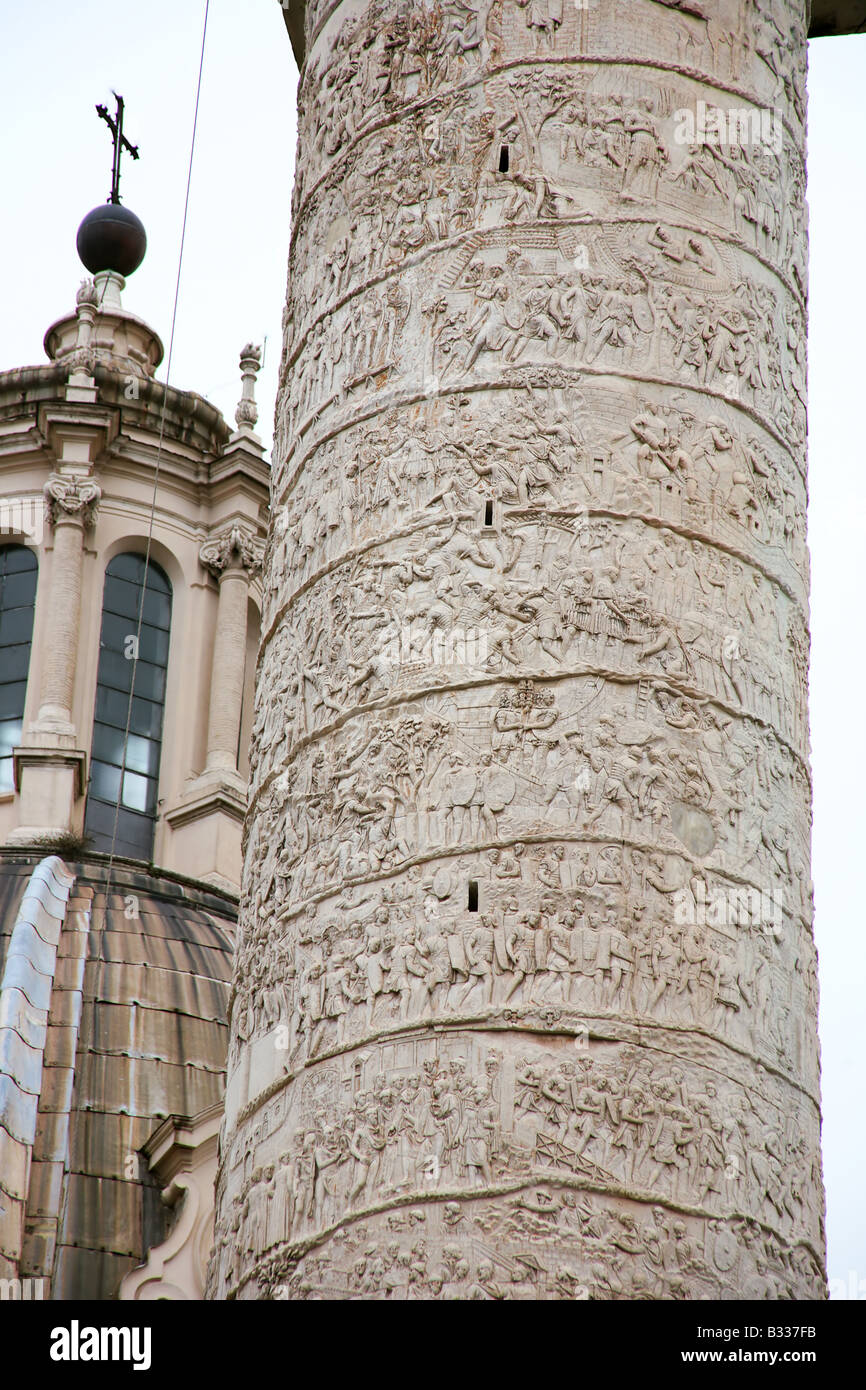 Italy, Rome, Trajan column Stock Photo - Alamy