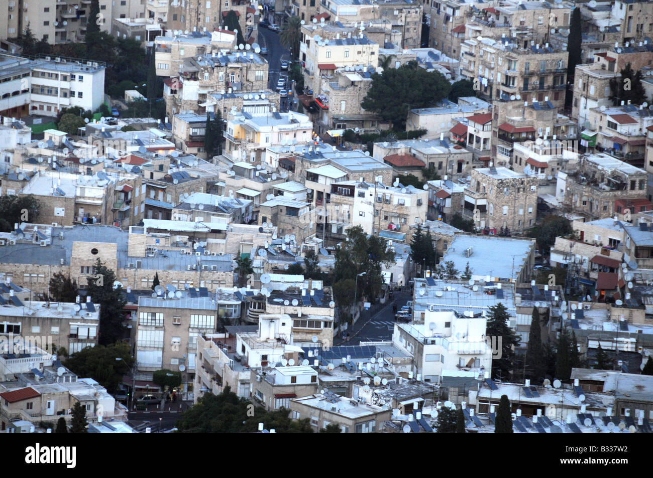 A residential area in the northern Israeli port city of Haifa Stock ...