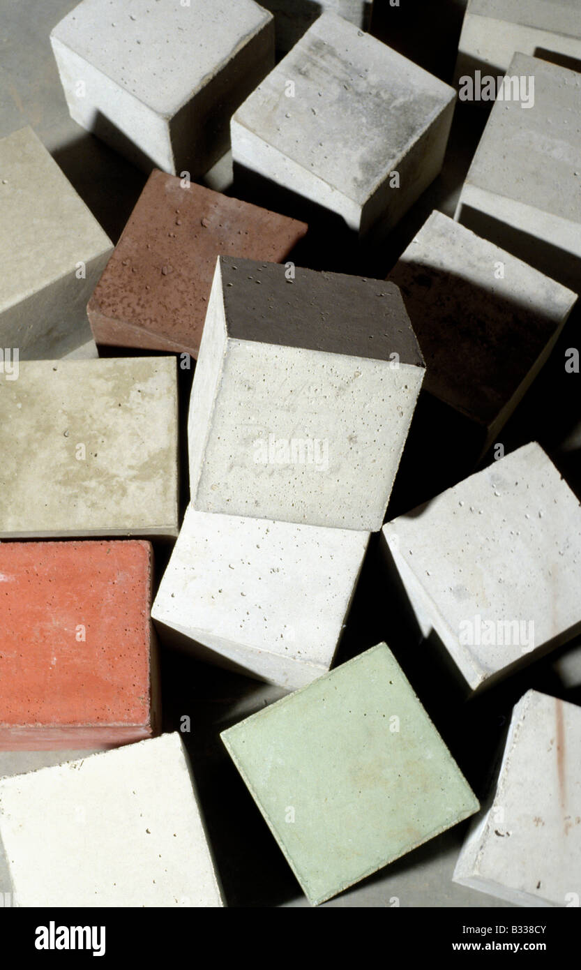 Test concrete blocks Stock Photo - Alamy