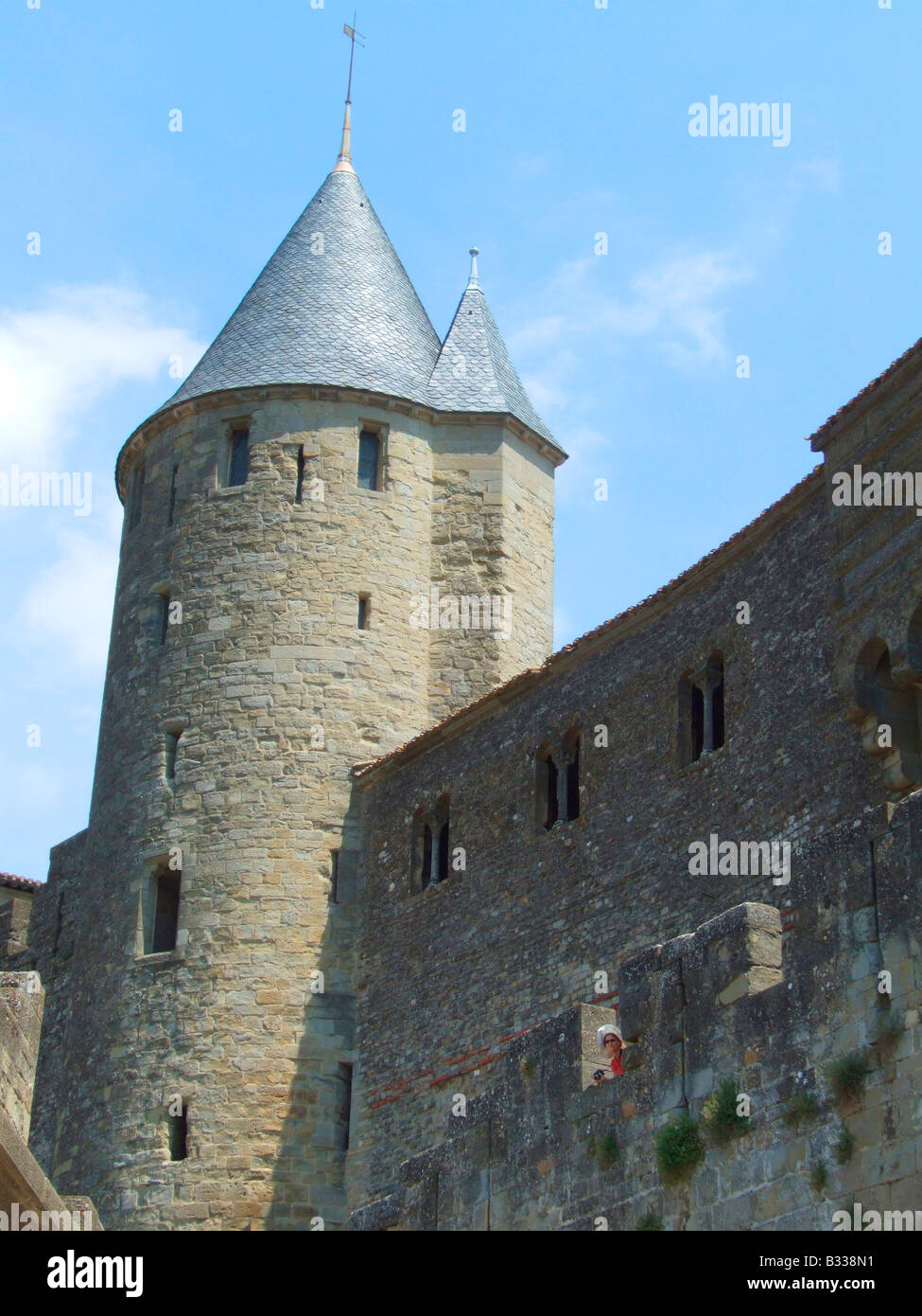 medieval fortification tower turret walled defence castle at ...
