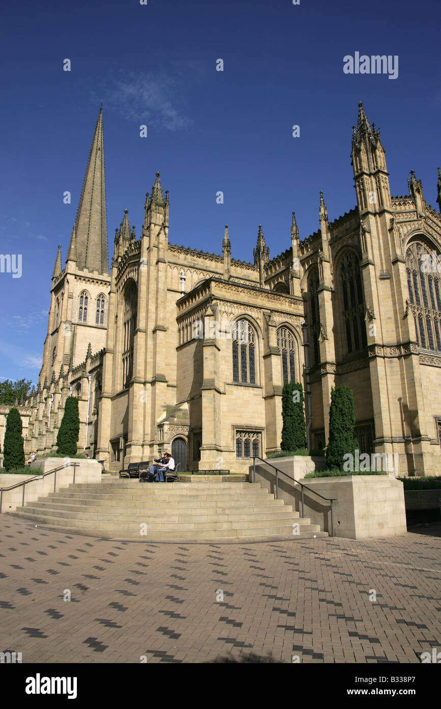 City of Wakefield, England. View of the south and east facade of ...