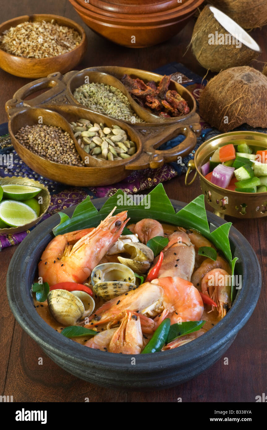 Seafood Curry South India Sri Lanka Food Stock Photo - Alamy