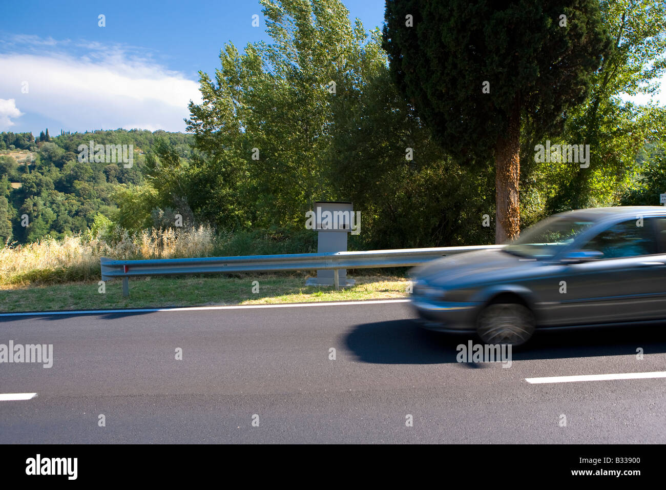 Vehicle speed camera San Gimignano Tuscany Italy Stock Photo - Alamy