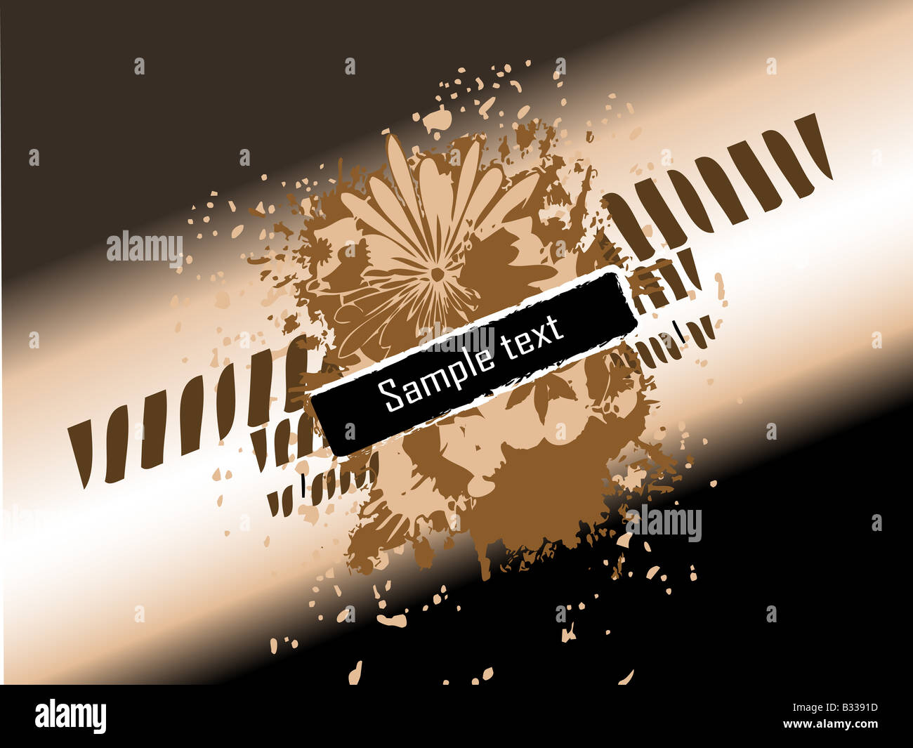 grungy floral text-template Stock Photo - Alamy