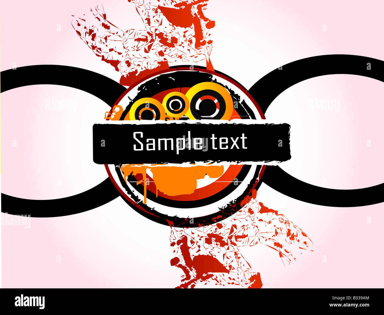 grungy design of sample text Stock Photo - Alamy