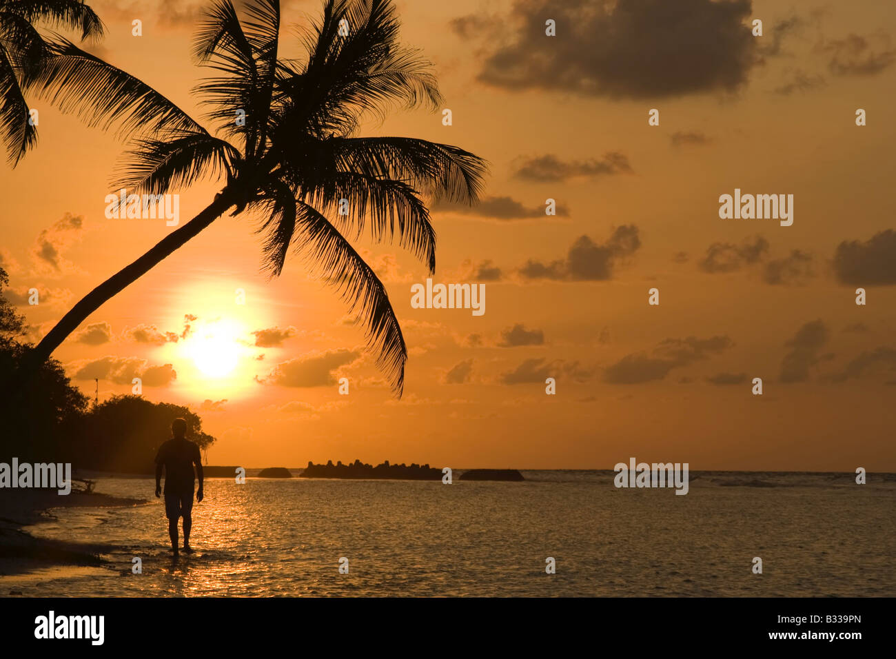 Sunset at the dream beach Stock Photo - Alamy