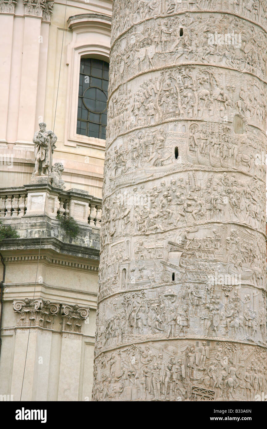 Italy, Rome, Trajan column Stock Photo - Alamy