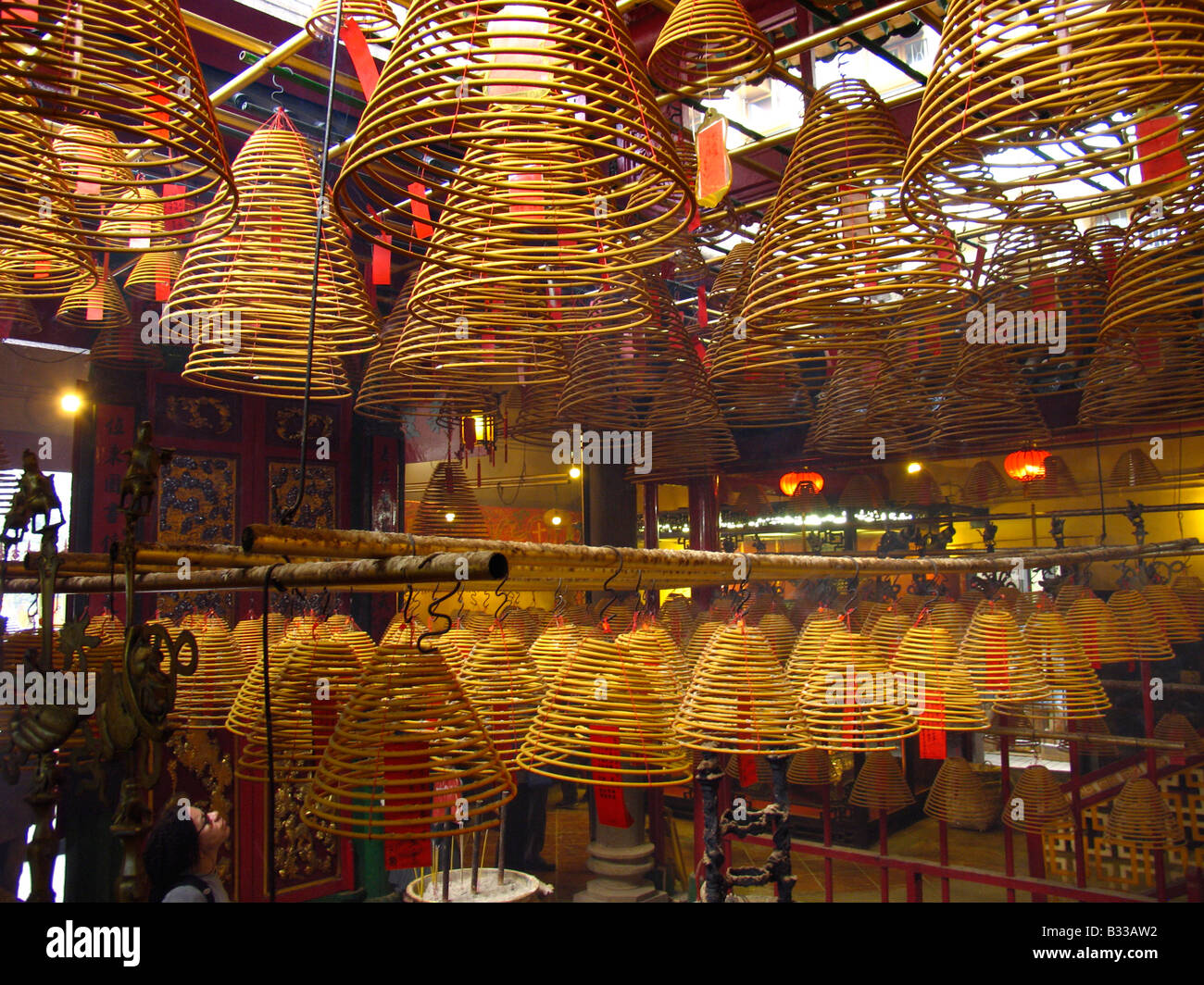 Incense religious sight smoke temple travel smoking spiral in temple hi ...