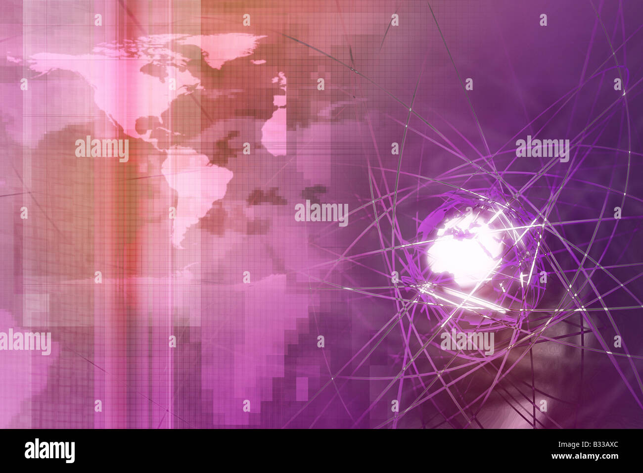 Illustration of world map advanced graphics Stock Photo - Alamy