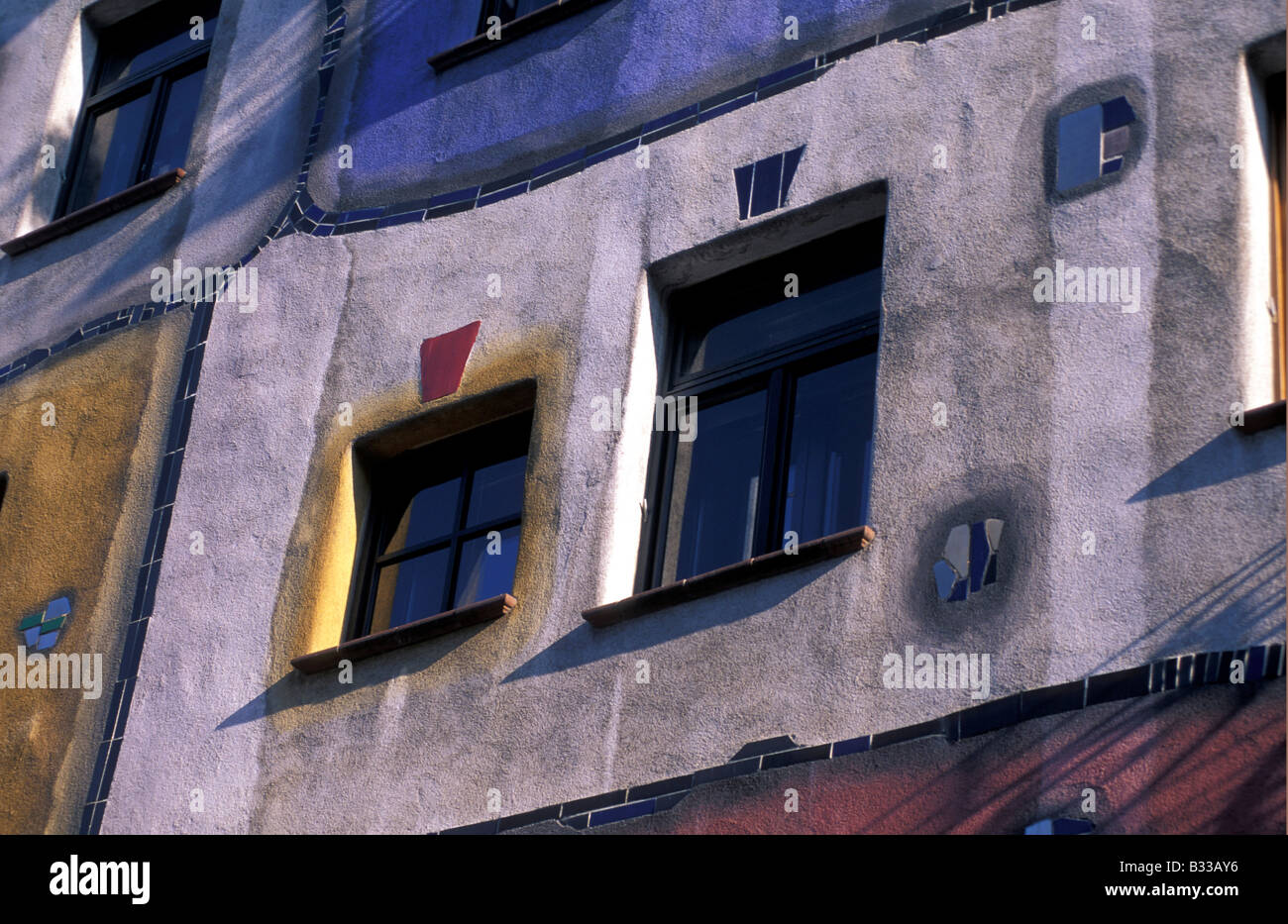 Window detail Hundertwasser building Stock Photo - Alamy