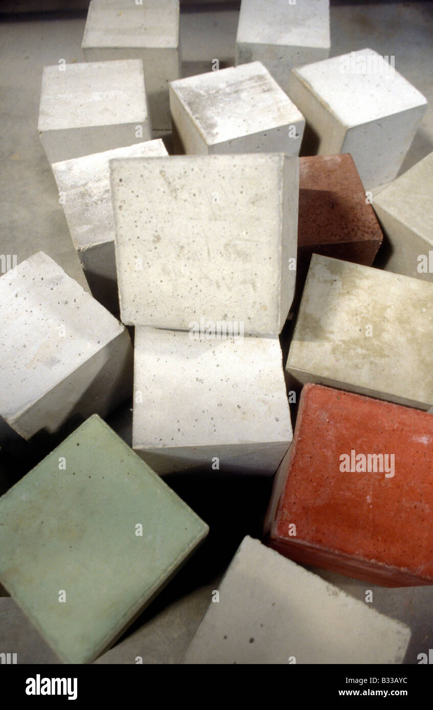 Test concrete blocks Stock Photo - Alamy