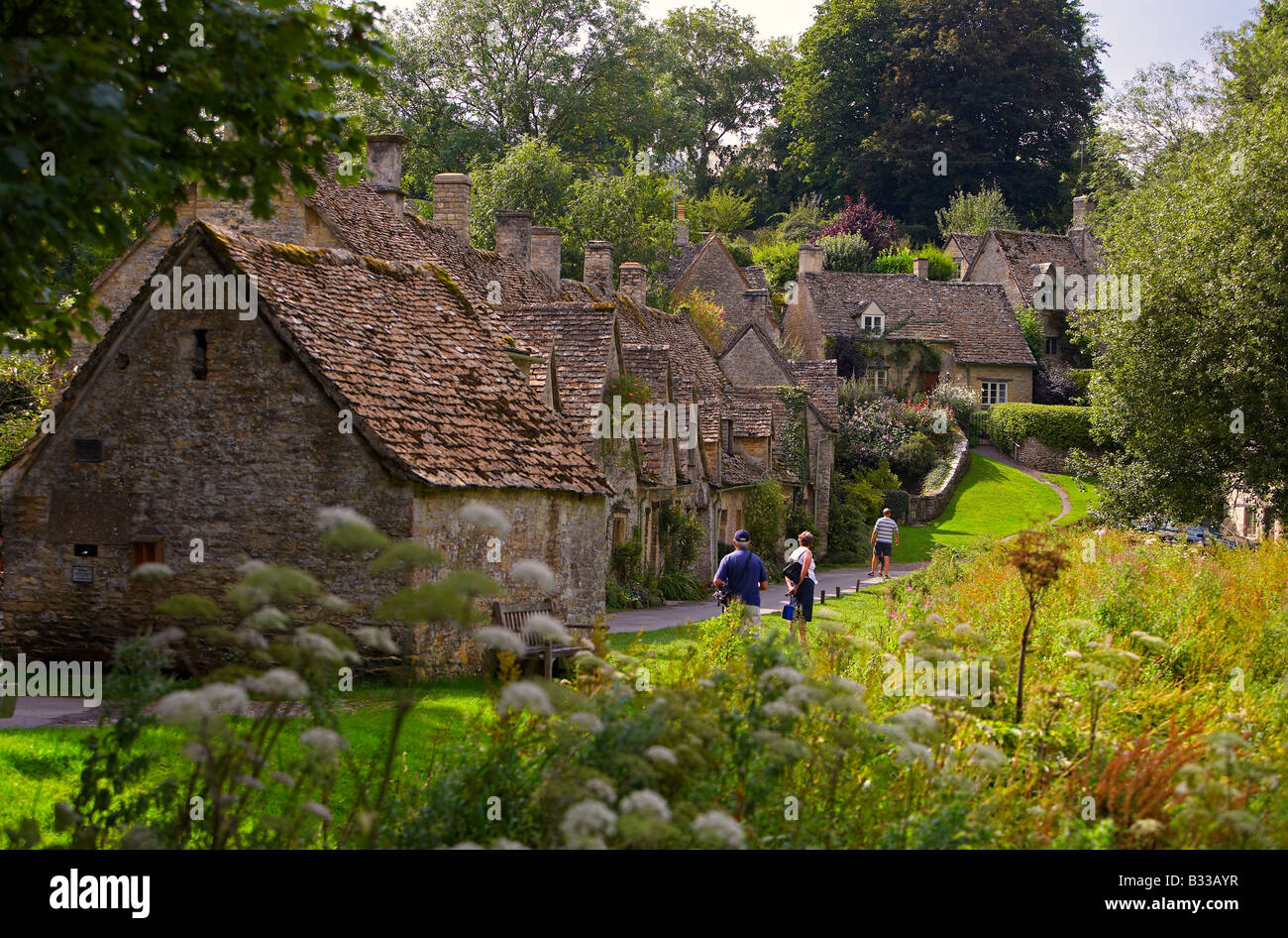 Arlington Row in the Village of Bibury, England, UK Stock Photo - Alamy